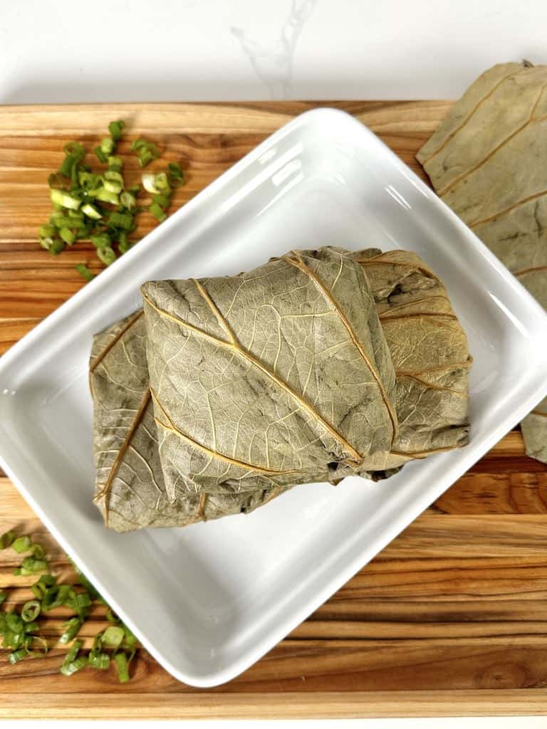 Sticky Rice Lotus Leaf Wraps - Herman at Home