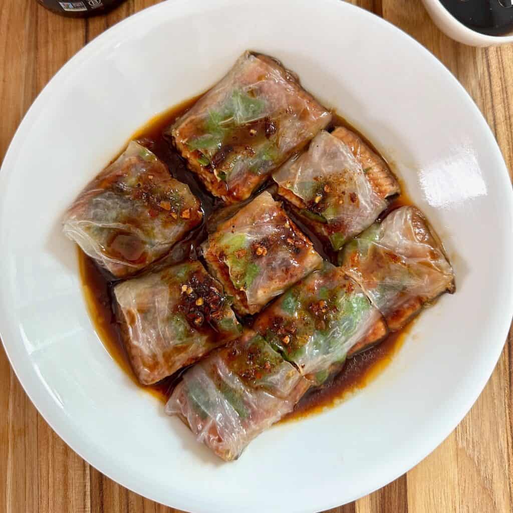 Unagi Rice Paper Noodle Rolls (Cheung Fun)