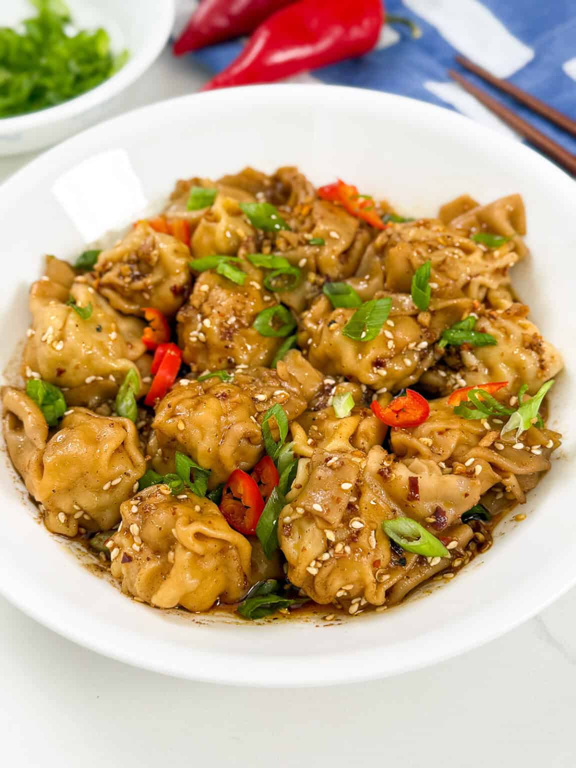 Spicy Wontons (Din Tai Fung Inspired) - Herman at Home