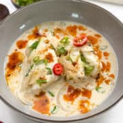 Coconut Lime Poached Fish - Herman at Home