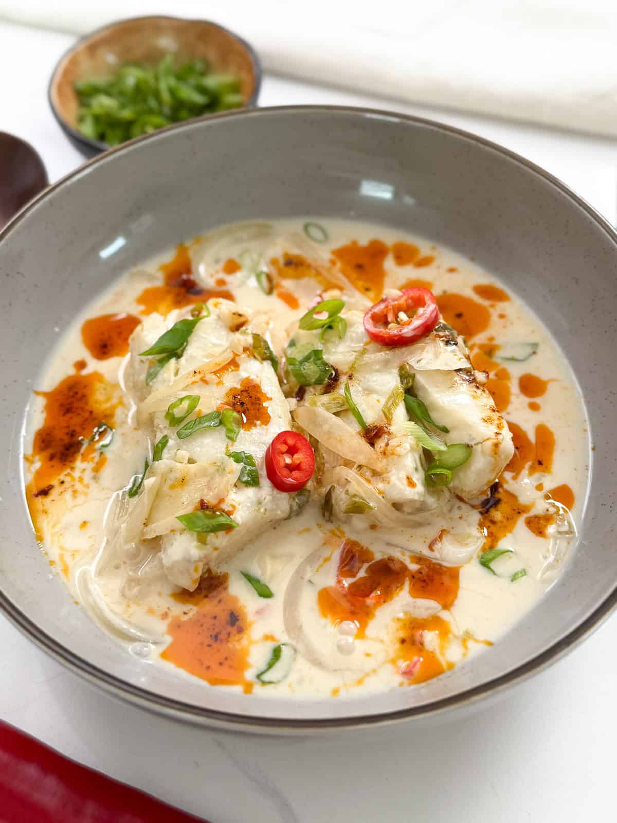 Coconut Lime Poached Fish - Herman at Home