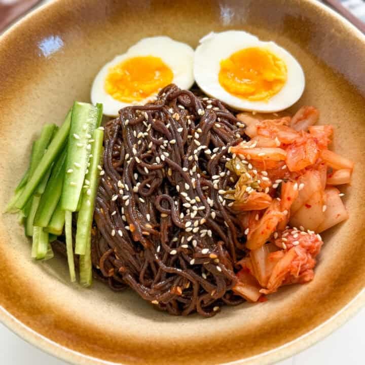 Korean Spicy Cold Noodles (Bibim Guksu) - Herman at Home
