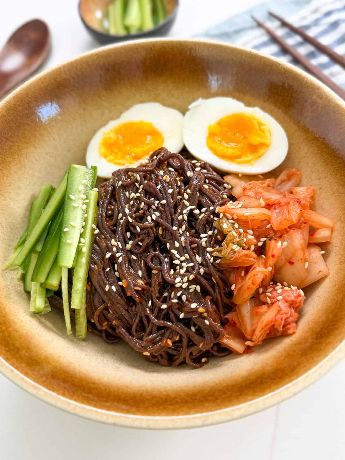 Korean Spicy Cold Noodles (Bibim Guksu) - Herman at Home