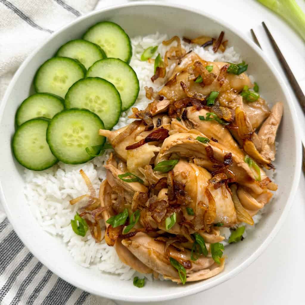 Poached Chicken with Shallot Oil Sauce - Herman at Home