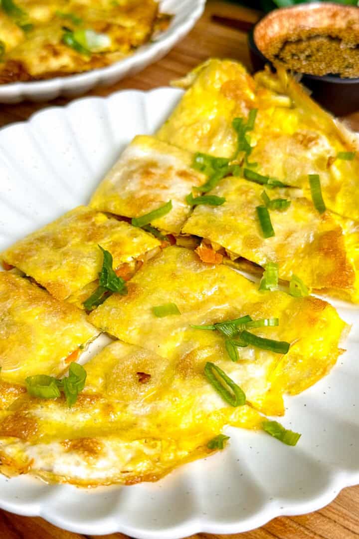 Cheesy Buldak Ramen Rice Paper Dumplings - Herman at Home