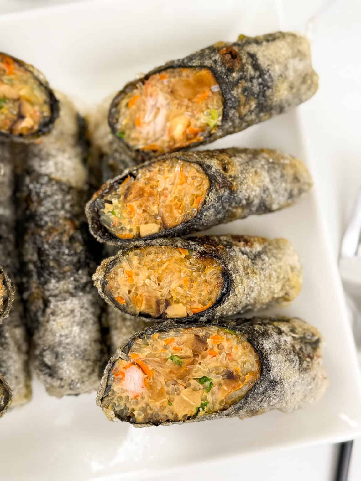 Crispy Rice Paper Seaweed Rolls - Herman at Home
