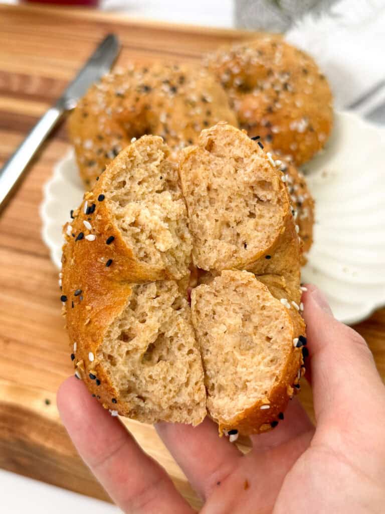 High Protein Bagel with Greek Yogurt - Herman at Home