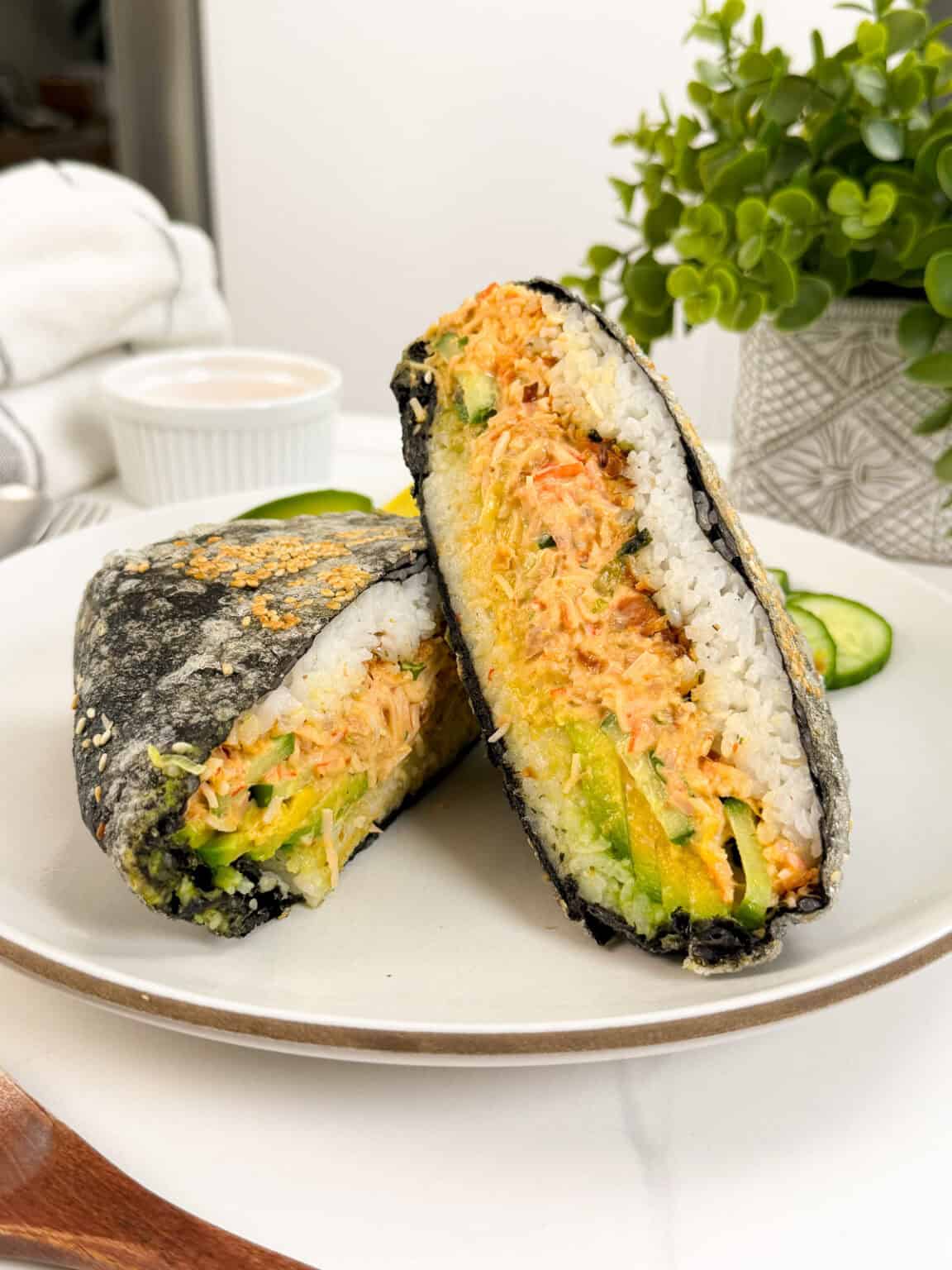 California Roll Rice Paper Sushi Crunch Wrap - Herman at Home